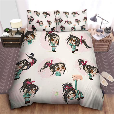 Vanellope Adorable Emotions Drawing Bed Sheet Spread Duvet Cover Bedding Sets