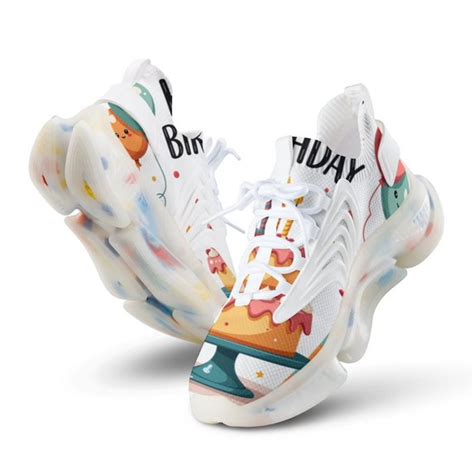 Happy Birthday Cake Ts Balloons Walking Shoes For Men Woman