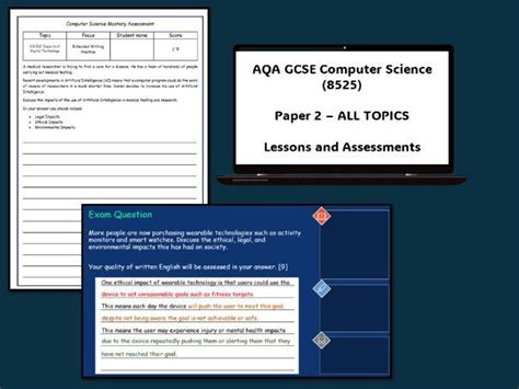 Aqa Gcse Computer Science Paper 2 All Lessons And Assessments