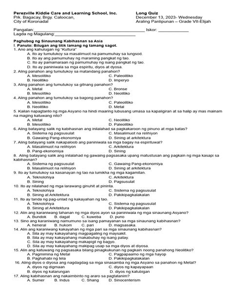 2nd Grading Exams Jhs Ap And Math Pdf 2nd Grading Exams Jhs Ap And Math Pdf