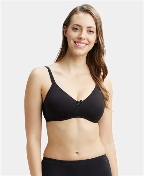 Buy Wirefree Non Padded Super Combed Cotton Elastane Medium Coverage Everyday Bra With Concealed