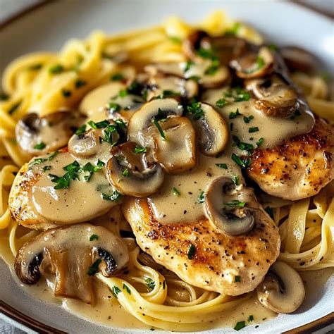 Delicious Chicken Piccata With Pasta And Mushrooms In 40 Minutes