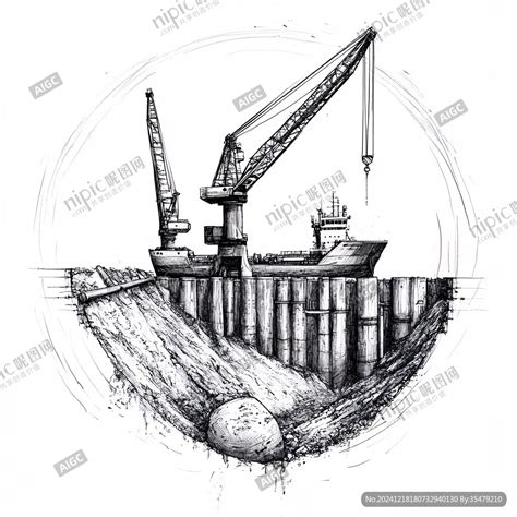 Ai创作图货轮手绘 破船写生 梅山港线稿 开采插画 前海素描 造船技术 船素描 海港插画 素描小品 钢笔画插图 手绘现场 扬帆远航素描 工地插画 船手绘 钢笔画插画 昵图网