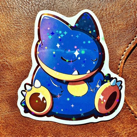 Fall Festive Shiny Munchlax Sticker Holographic Sticker Waterproof