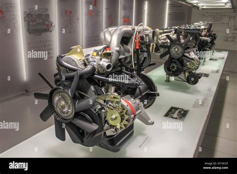 Germany Munich April 27 2011 Bmw M20 Engine In The Exhibition Hall Of The Bmw Museum