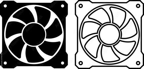 Cooler Fan Icon Air Ventilation Computer Cooler Pc Hardware Modern Cpu Processor Cooler