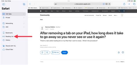 After Removing A Tab On Your Ipad How L Apple Community