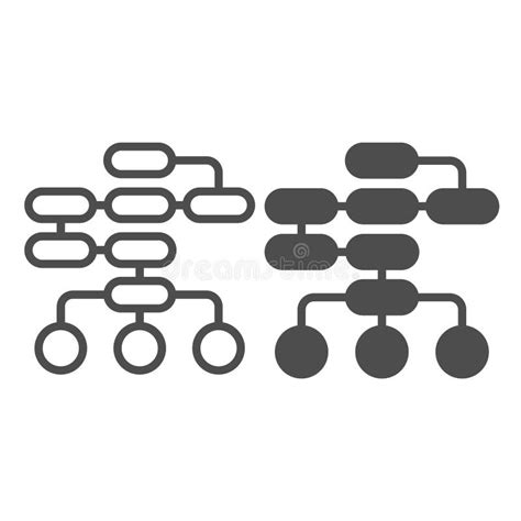 Diagram Of Logic Sequence Or Interactions Algorithm Line And Solid