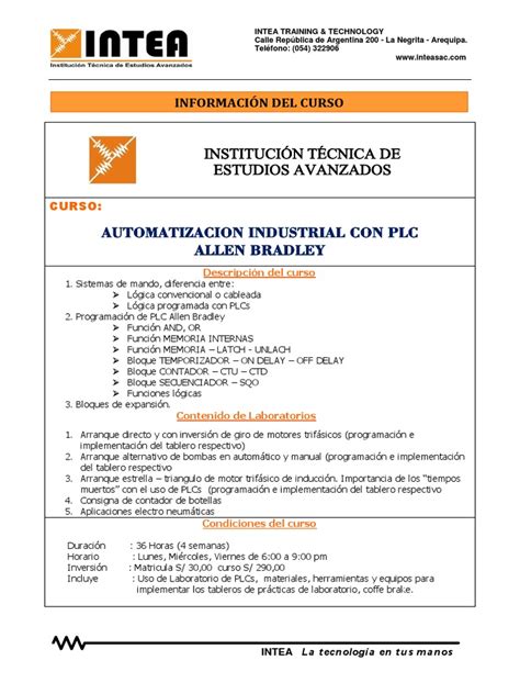 Contenido Plc Allen Bradley Pdf Controlador Lógico Programable Ingeniería De Sistemas