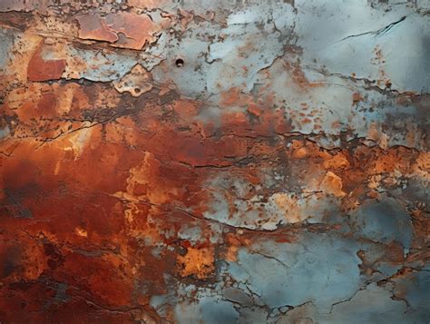 Premium AI Image Seamless Texture Of Dark Brown Rusted Metal Generative AI