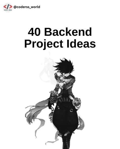 𝗖𝗼𝗱𝗶𝗻𝗴 𝗧𝗲𝗰𝗵 𝗔𝗜 👨‍💻 𝟮𝟬𝟬𝗞🎯 40 Backend Project Ideas 🚀 Follow For More 💡🌐🚀 Webdevelopment