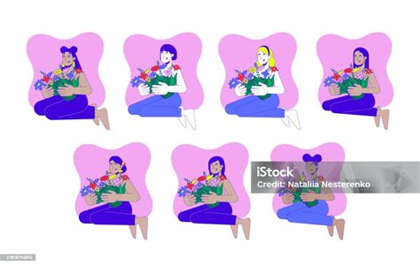 정신 건강과 유방암 2d 일러스트 컨셉 세트 2차 도형에 대한 스톡 벡터 아트 및 기타 이미지 2차 도형 Mental Wellbeing 가공의 인물 Istock