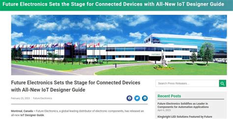 Future Electronics Sets The Stage For Connected Devices With All New Iot Designer Guide News