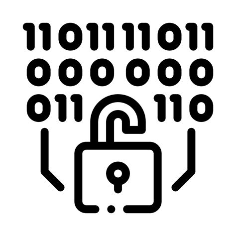 Binary Security Code Icon Vector Outline Illustration 17593908 Vector Art At Vecteezy