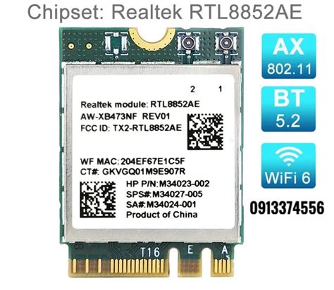 Card Intel WiFi 6 RTL8852AE M.2 NGFF 2.4G/5G 2400Mbps Bluetooth 5.2 New ...