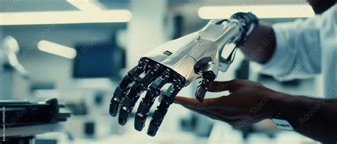 A Close Up Of A Robotics Engineer Assembling A Complex Robotic Arm In A Sleek And Futuristic