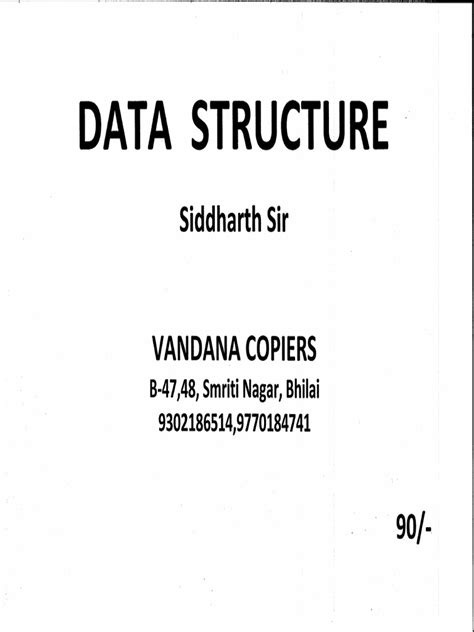Complete Data Structure Handwritten Pdf