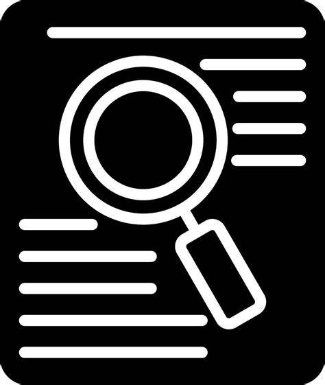 Document Search Vector Icon 39120822 Vector Art At Vecteezy