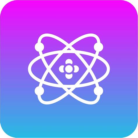 Premium Vector A Blue And Pink Image Of A Atom With The Word Atom On It