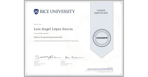 Luis Angel López García On Linkedin Completion Certificate For Python