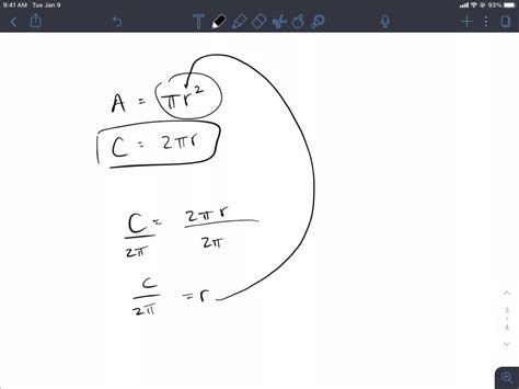 solved find a function that models the area of a circle a in terms
