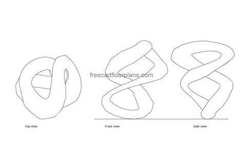 Abstract Sculpture Free Cad Drawings