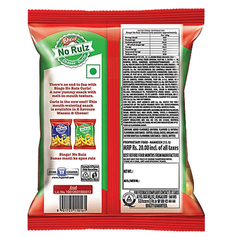 Buy Bingo No Rulz Cheese Curlz Corn Puffs Online At Best Price Of Rs 60 Bigbasket
