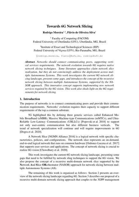 Pdf Towards 6g Network Slicing