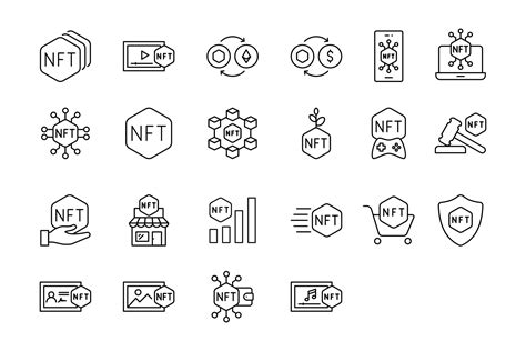 NFT Icon Pack NFT Symbol Collection Blockchain Cyrpto Currency Non Fungible Token 11895662
