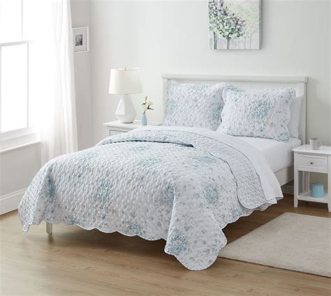 Simply Shabby Chic Gray Gardens 3 Piece Quilt Set Fullqueen