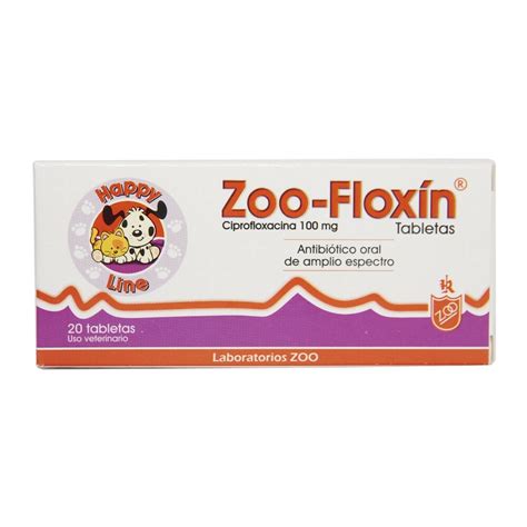 Zoo Floxin Tabletas Anatibiotico De Amplio Espectro 20 Tabs Petmarketdo
