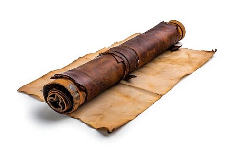 Premium Photo Spell Scroll On White Background