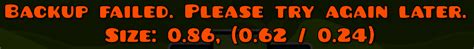 How To Fix Backup Failed Please Try Again Later Size 086 062 024 Rgeometrydash
