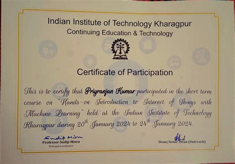 Priyranjan K On Linkedin Sudipsir Iot Workshopcompletion