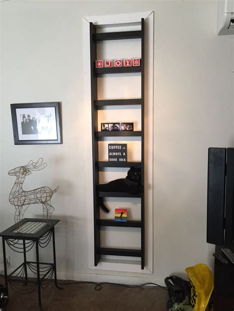 Ladder Inspired Inset Shelves
