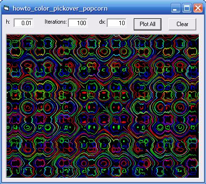 VB Helper HowTo Draw A Colored Pickover Popcorn Fractal In Visual Basic 6
