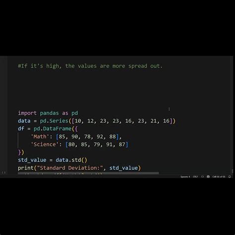 Standard Deviation Finding In Python Youtube