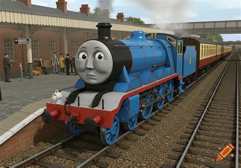 Smiling Thomas And Friends Trains Including Thomas And Percy Line Up At