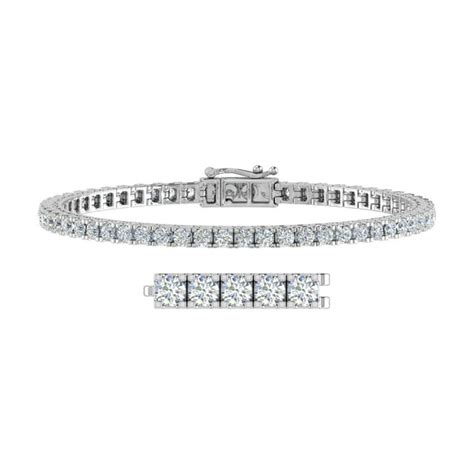 5 Carat Diamond Tennis Bracelet In 14k White Gold 75 Inch I1 I2
