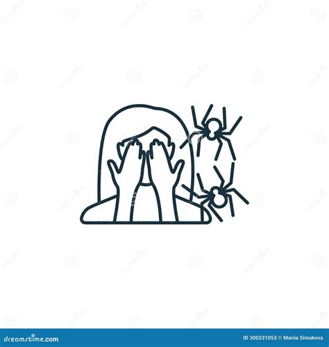 Fear Icon Monochrome Simple Sign From Challenges Collection Stock Illustration Illustration