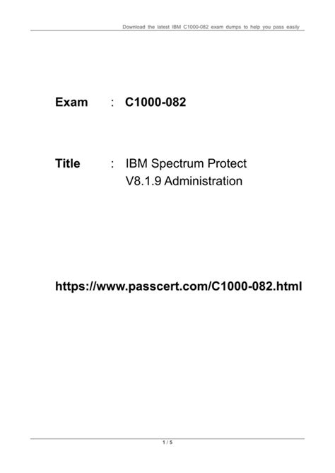Ppt Ibm C1000 082 Certification Exam Details Syllabus And Questions
