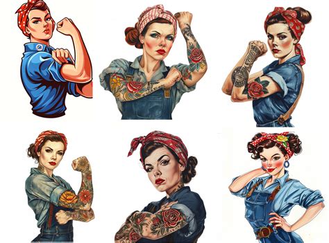 Rosie The Riveter Tattoo Stencil Rosie The Riveter Tattoo Stencil