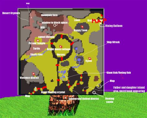 Heres The Map Of Lsd Dream Emulator With All The Locations Of Every