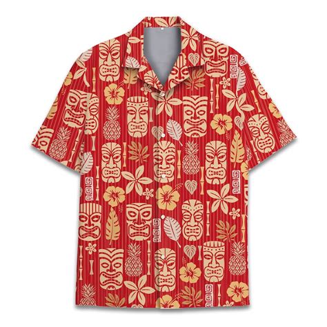 Tiki Hawaiian Shirt For Men Women Youth Colorful Tiki Aloha Shirt