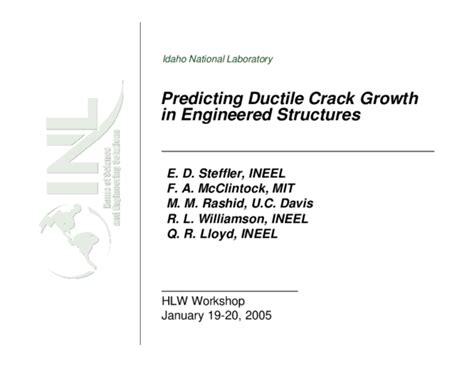 Pdf Ductile Crack Growth Prediction In Structures