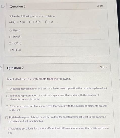 solved solve the following recurrence relation