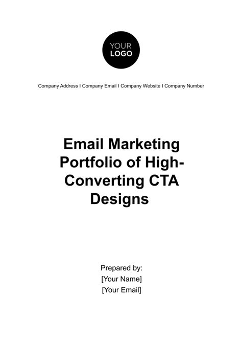 Free Email Marketing Portfolio Of High Converting Cta Designs Template To Edit Online