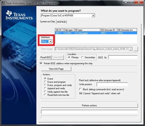 CC After Prgramming Verification Error With Smart RF Flash Programmer Bluetooth Forum