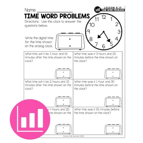 Lucky To Learn Math Lesson 517 Time Word Problems Differentiation Time Word Problems
