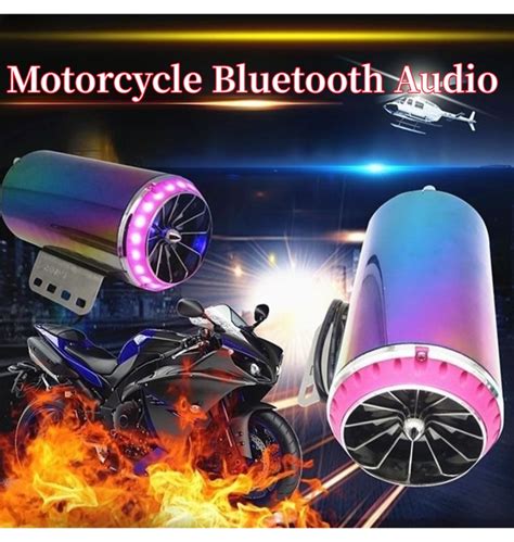 블루투스 스피커 오토바이 오디오 V 20w 2 사운드 서브우퍼 아날로그 스포츠카 배기 파이프형 발광 티몬